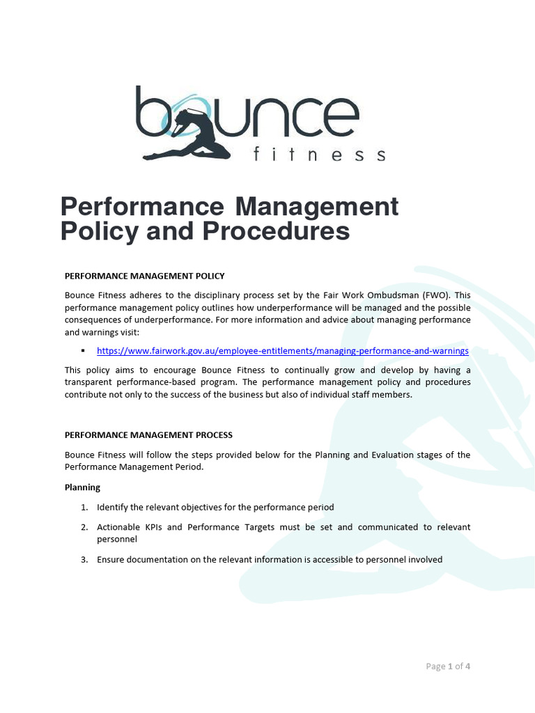 Bounce HR Performance-Management-Policy-And-Procedures-V1.1 | PDF ...