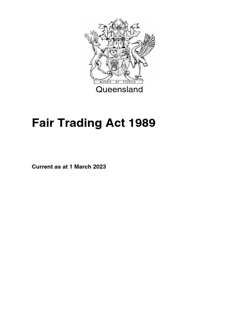 Fair Trading Act 1989 084 | PDF