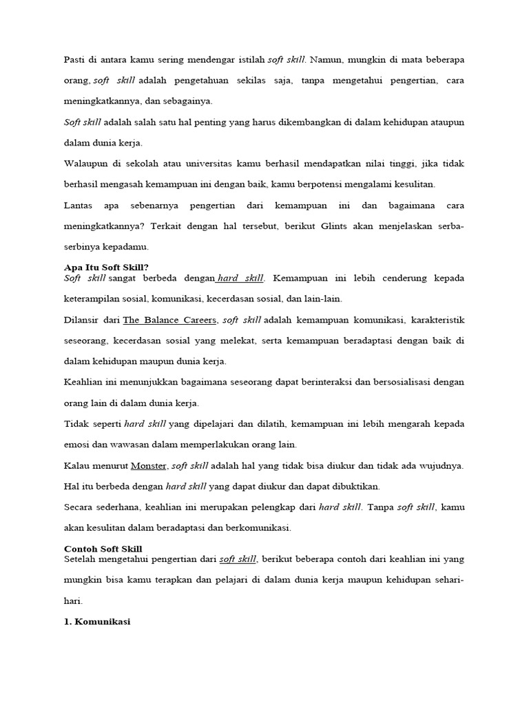 Materi Soft Skill by Glint | PDF