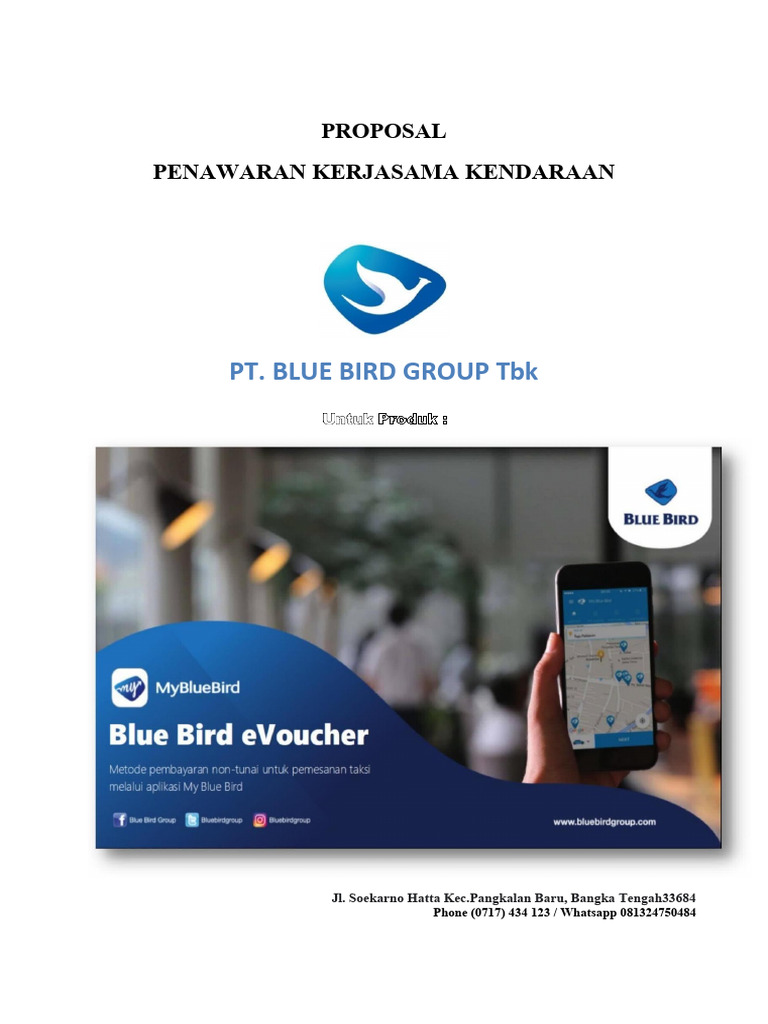 Penawaran Kerjasama E-Voucher Blue Bird | PDF