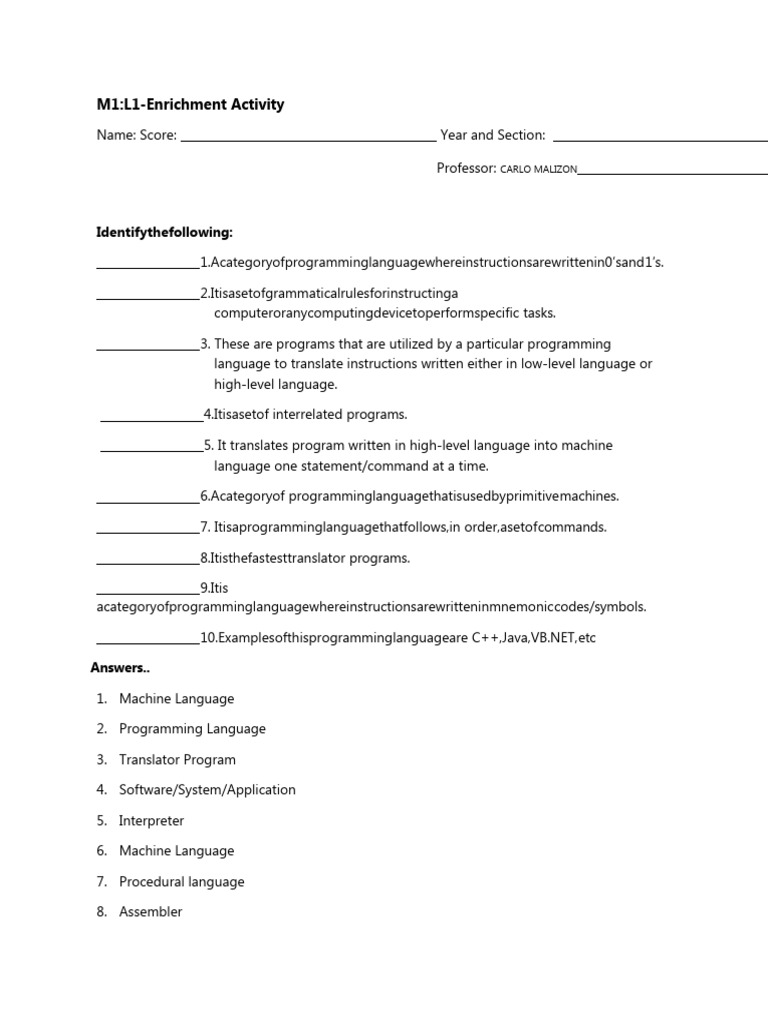 A Programming Exercises With Answers :) | PDF | Programming | Computer ... A Programming Exercises With Answers :) | PDF | Programming | Computer ...