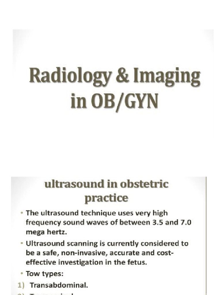 Obgyn Radiology | PDF
