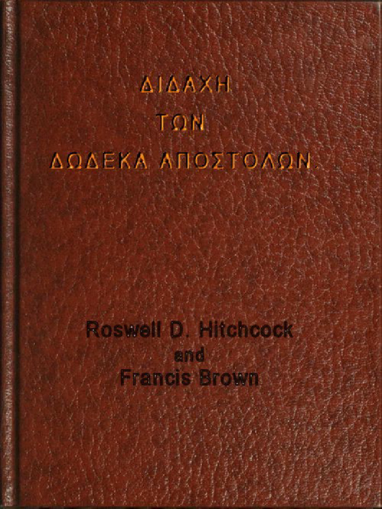 Didakhe Ton Dodeka Apostolon - Agnosto | PDF | Baptism | Thou