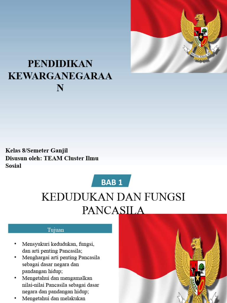 PKN BAB 1 Kedudukan Dan Fungsi Pancasila | PDF