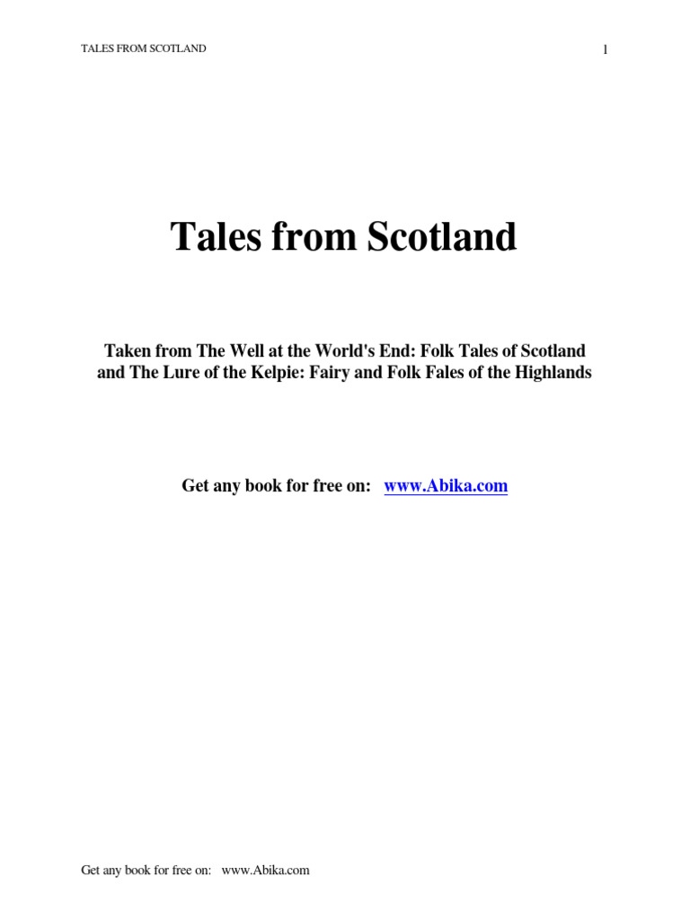 Scottish Folk Tales and Legends | PDF | Mystery, Thriller & Crime ...