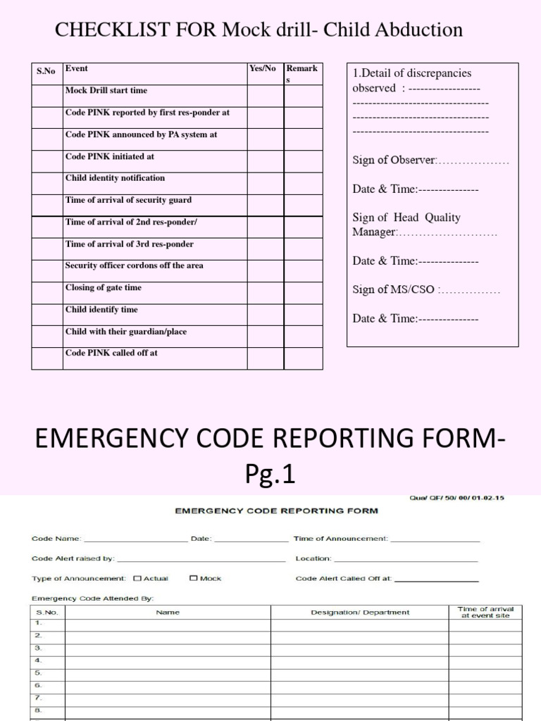 Child Abduction Protocol | PDF