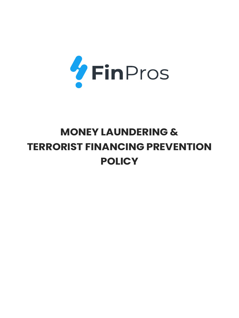Money Laundering & Terrorism Financing Policy | PDF | Money Laundering ...