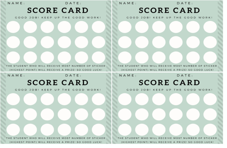 Score Card | PDF