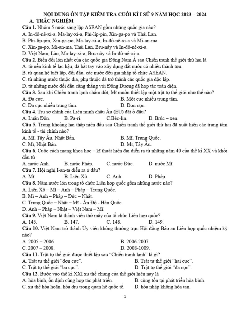 De-Cuong-Ktcki LS9 2023 2024 | PDF