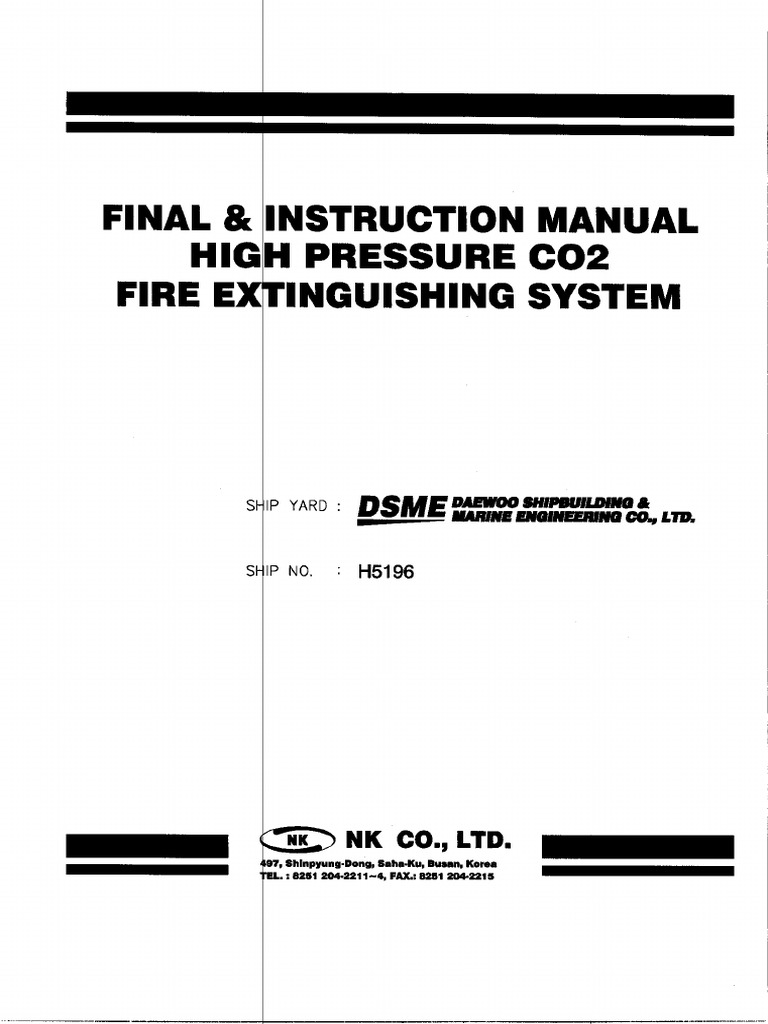 Co2 Fixed Flooding System Manual | PDF