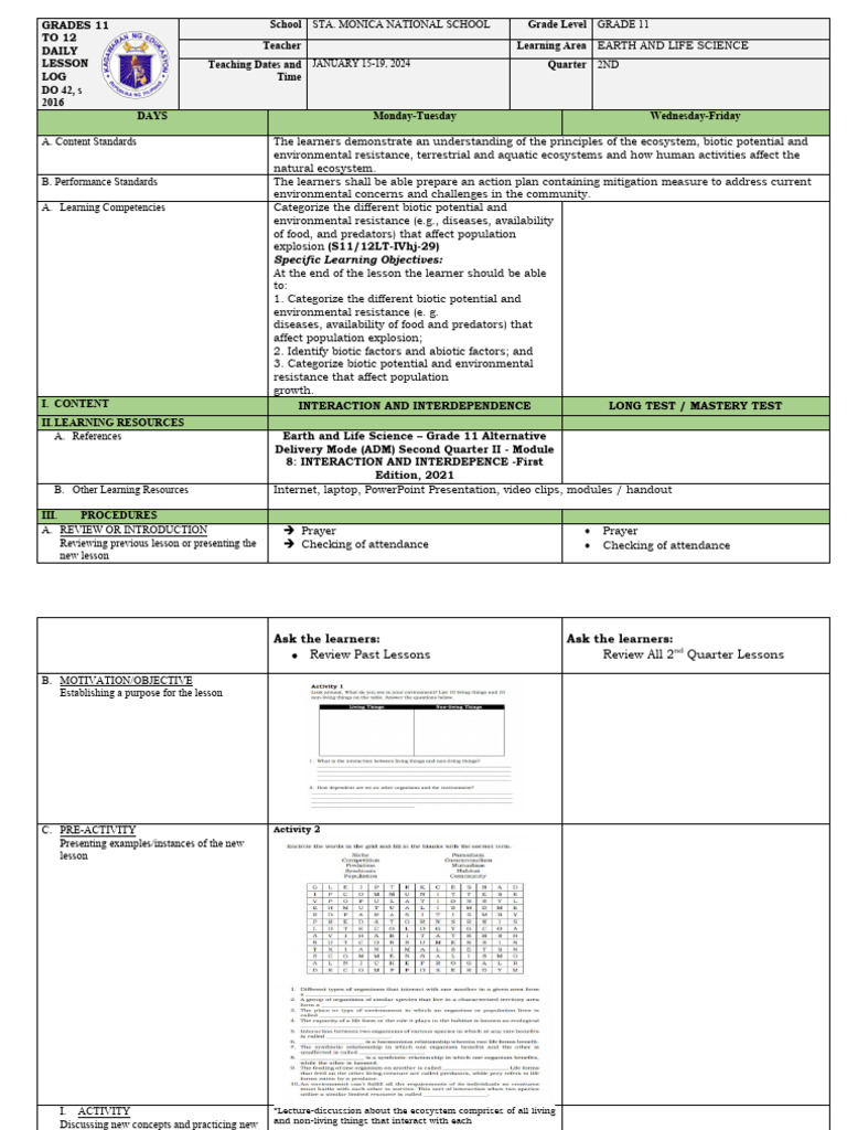 Els DLL Week8 | PDF | Ecosystem | Learning