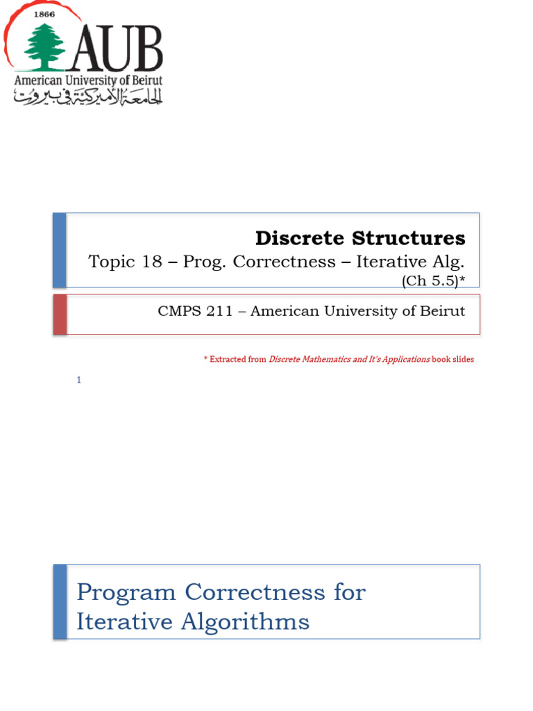 17-Correctness of Iterative Algorithms | PDF | Control Flow | Computer Science