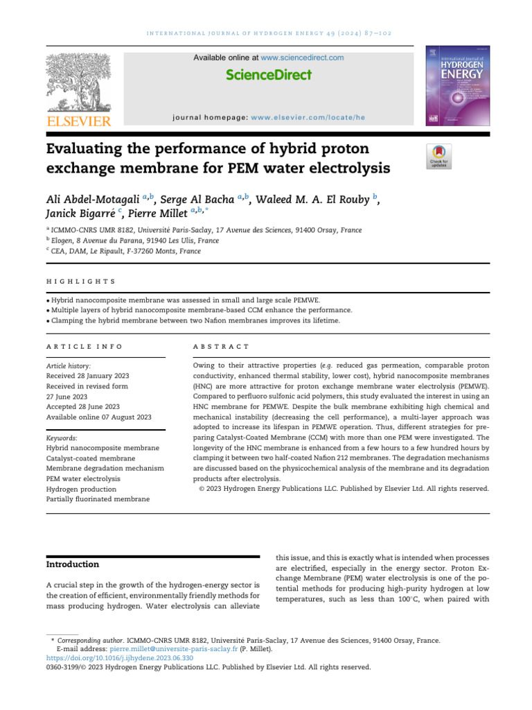 Evaluating The Performance of Hybrid Proton | PDF | Nanocomposite | Applied And ...