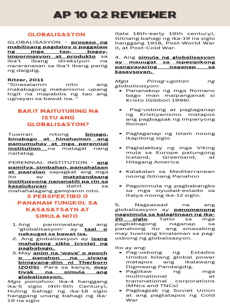 AP 10 q2 Reviewer | PDF