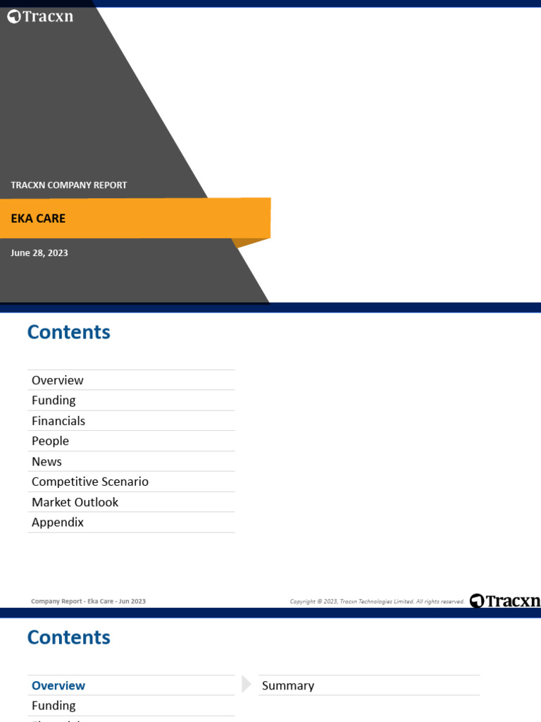 Eka Care - Tracxn Company Report - 28 Jun 2023 | PDF | Business | Computers