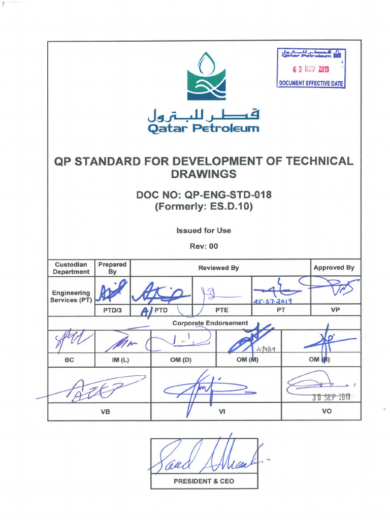 QP-ENG-STD-018 Rev.00 | PDF | Technical Drawing