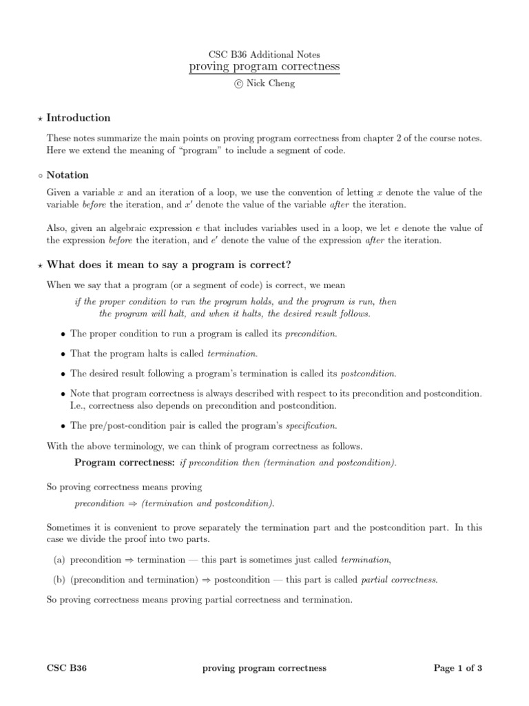 Partial Correctness | Download Free PDF | Control Flow | Mathematical Concepts