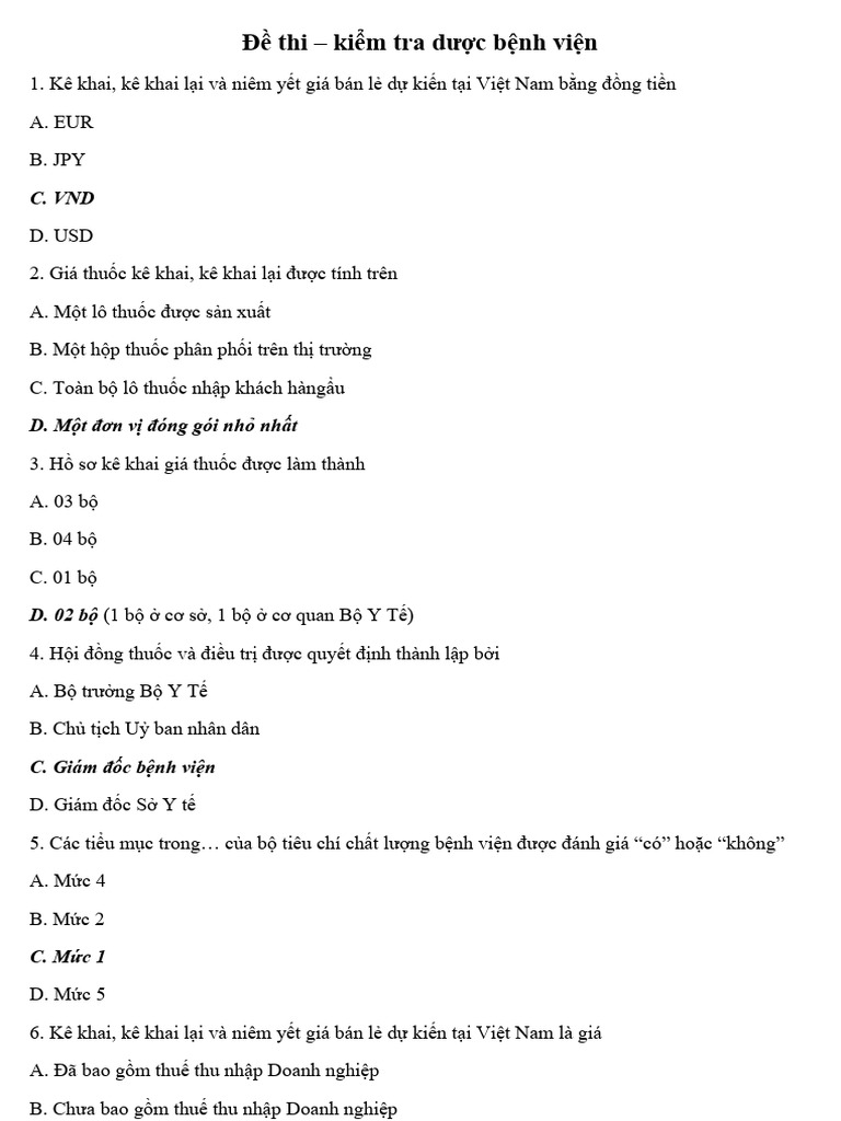 (Dbv) Tổng Hợp Trắc Nghiệm-lý Thuyết | PDF