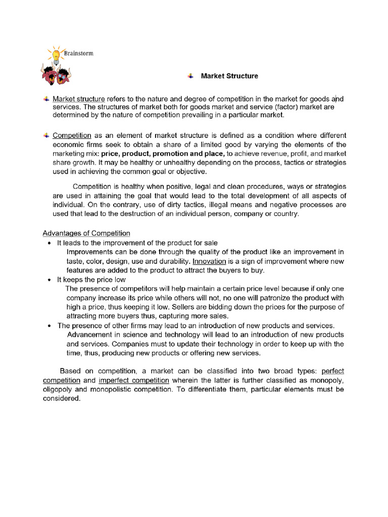 Market Structure | PDF