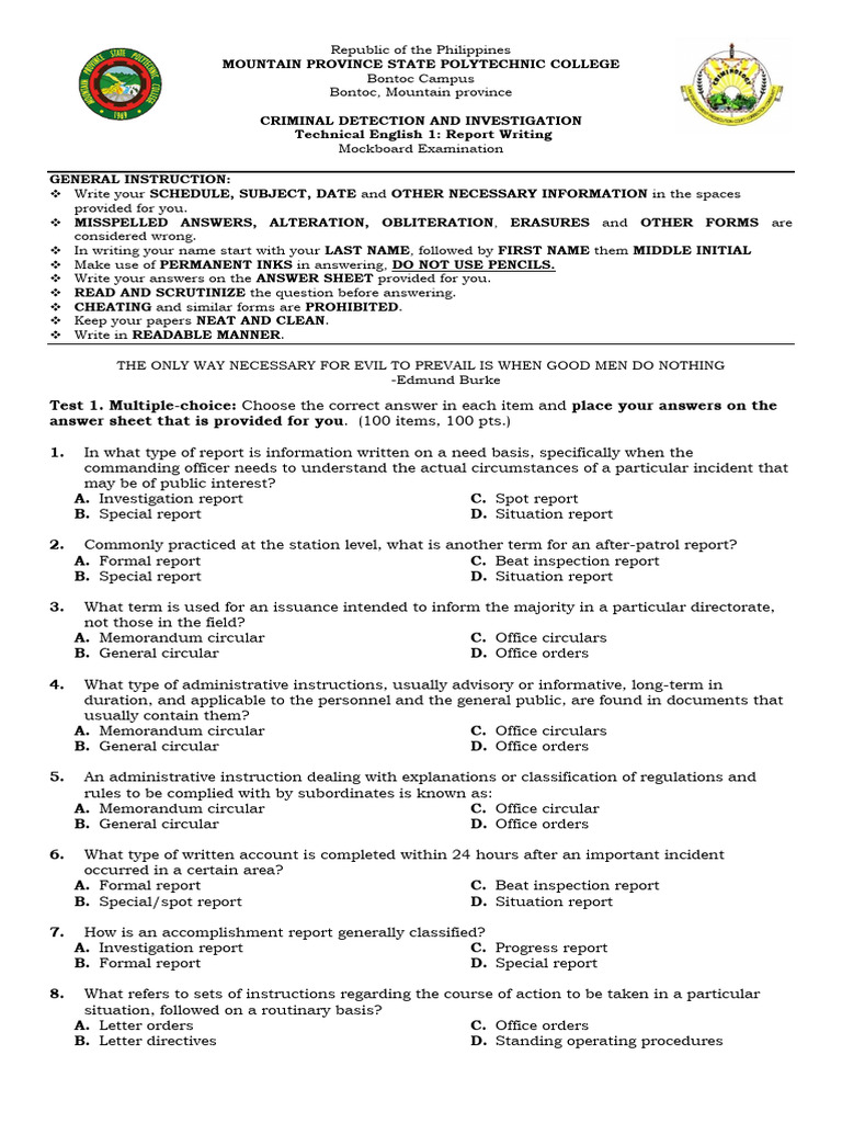Activity 7 - CDI 7 | PDF | Police | Sentence (Linguistics)