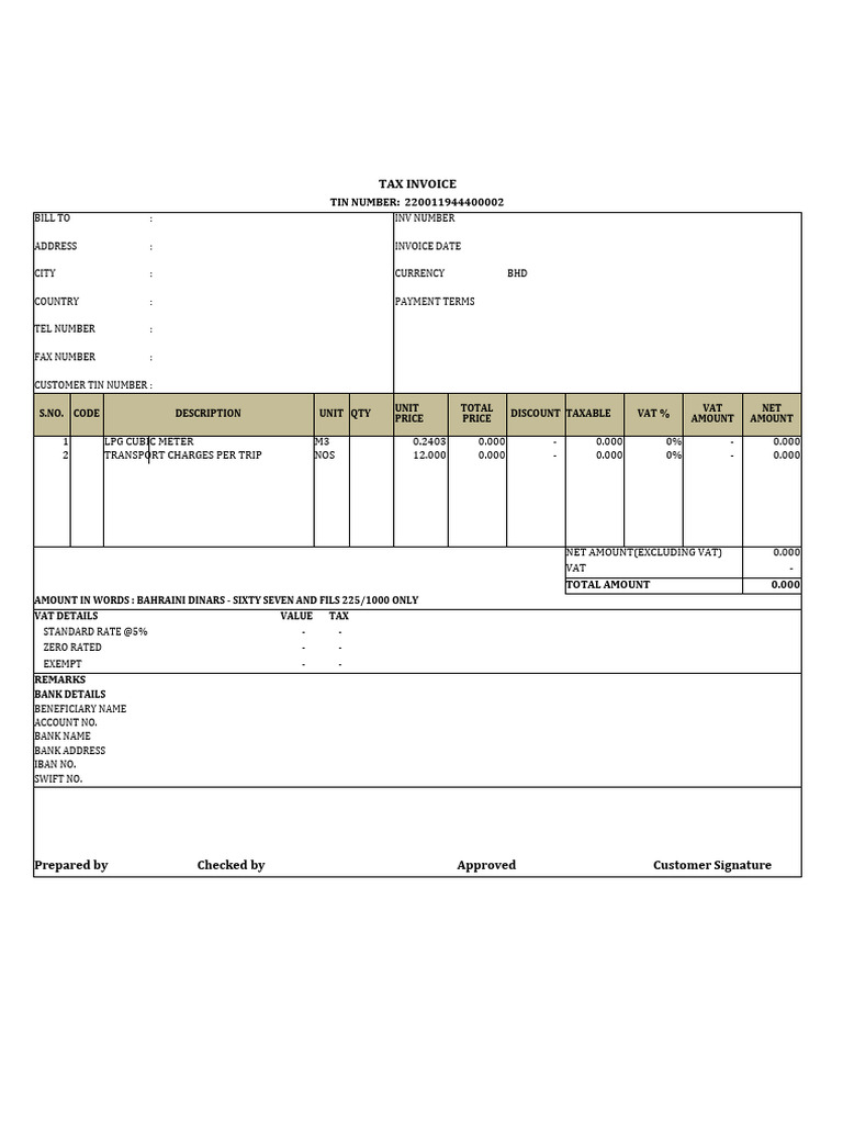 Invoice Format | PDF | Value Added Tax | Invoice