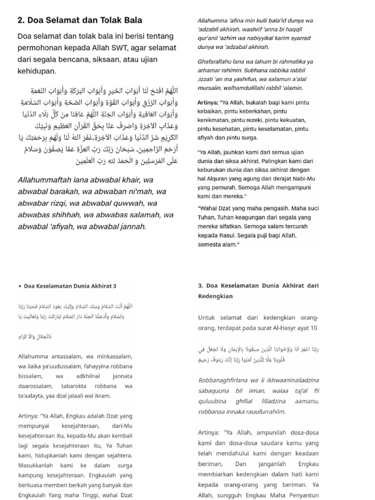02) - Do'a Selamat & Tolak Bala | PDF