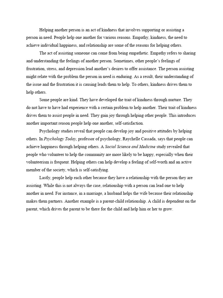 Why Do People Help Each Other | PDF