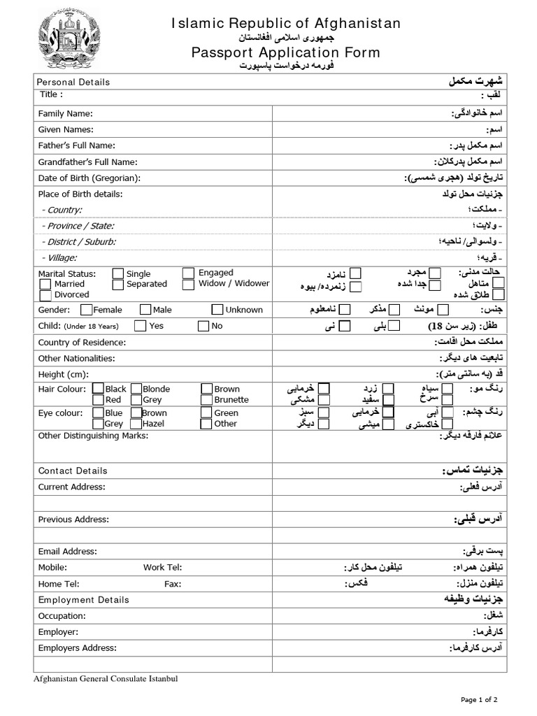 Passport Application | PDF | Identity Document | Passport