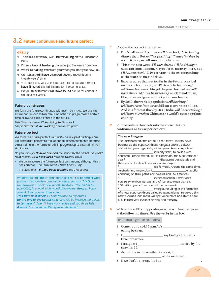 Future Continuous and Future Perfect | PDF