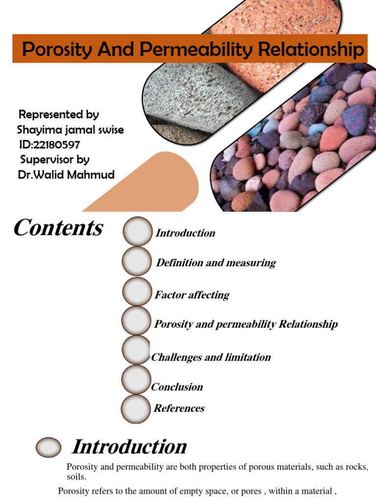 Porosity and Permeability Relationship | PDF