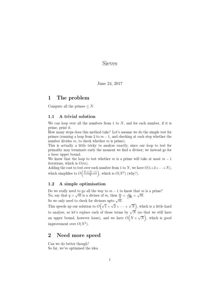 Sieves | PDF | Prime Number | Software Engineering