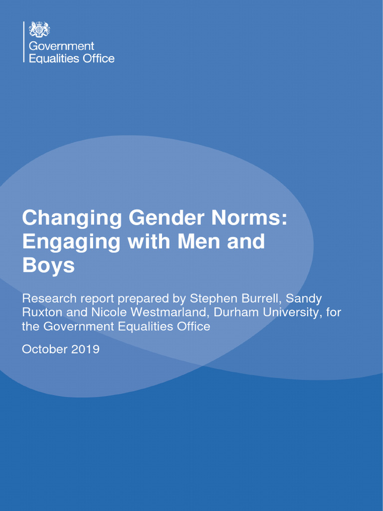 Changing Gender Norms - Engaging With Men and Boys | PDF