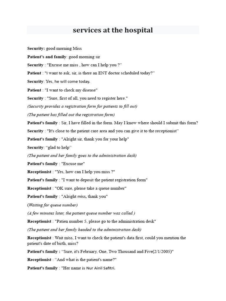 Dialog Bing (Edited) | PDF | Prescription Drugs | Patient