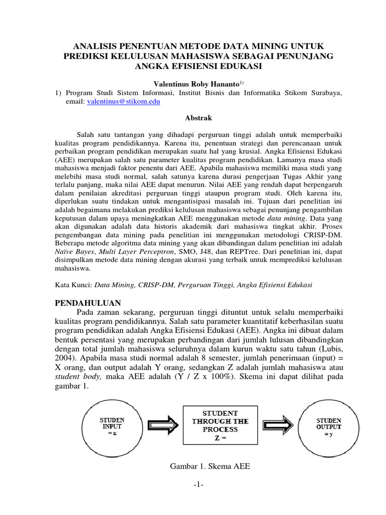 Panalisis Penentuan Metode Data Mining Utk Prediksi Kelulusan Mahasiswa | PDF