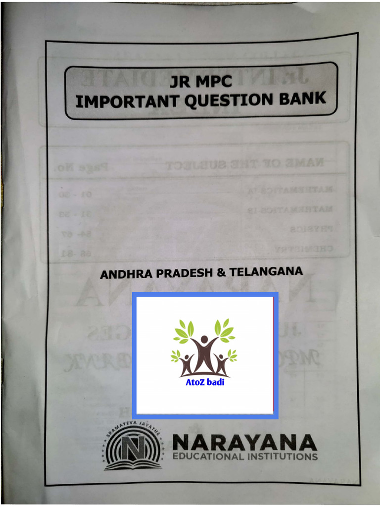JR Narayana Ipe Question Bank - Atozbadi | PDF