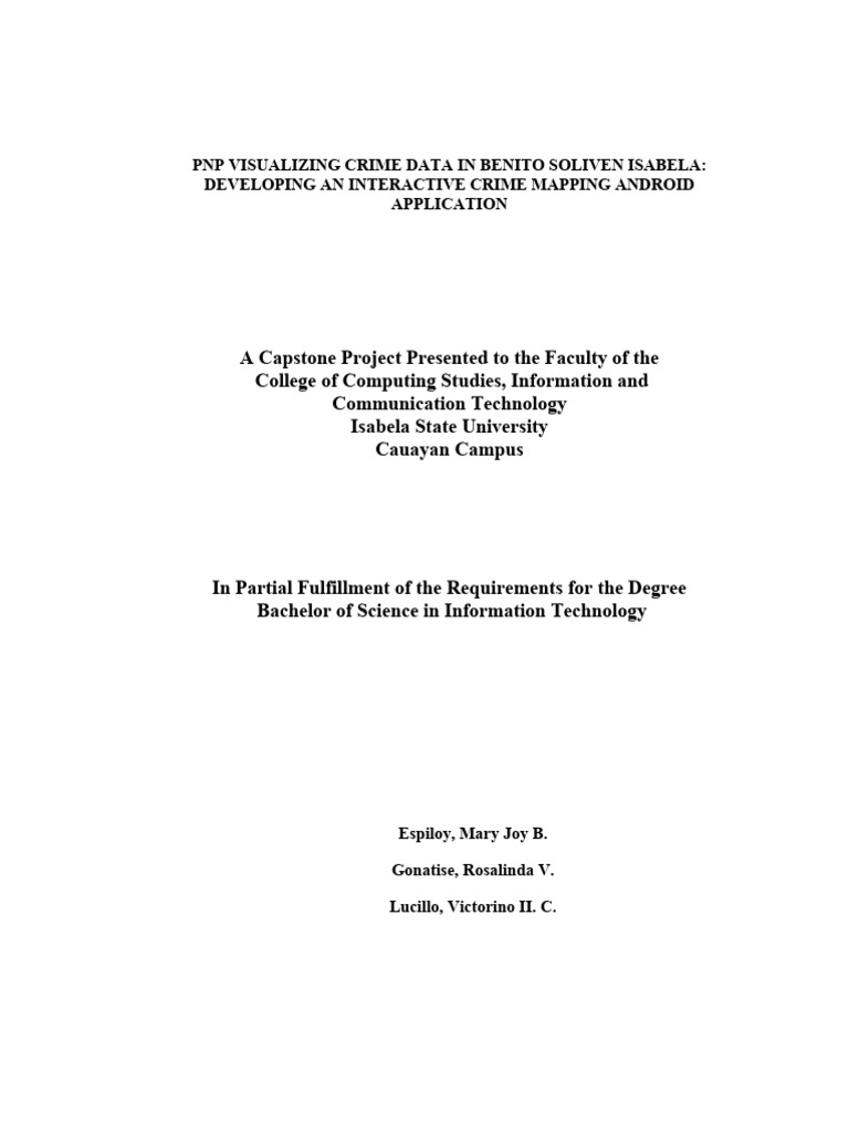 PNP-Benito Soliven crime-mapping | PDF | Geographic Information System ...