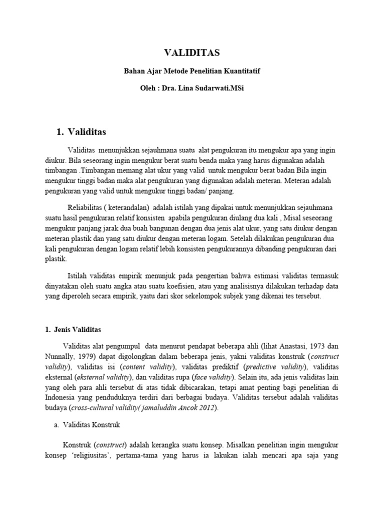 Validitas | PDF