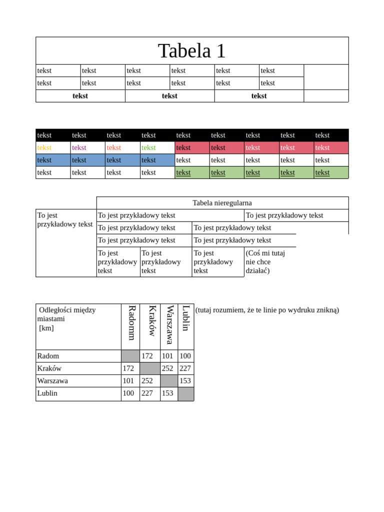 Łukasz Bensz Tabelka | PDF