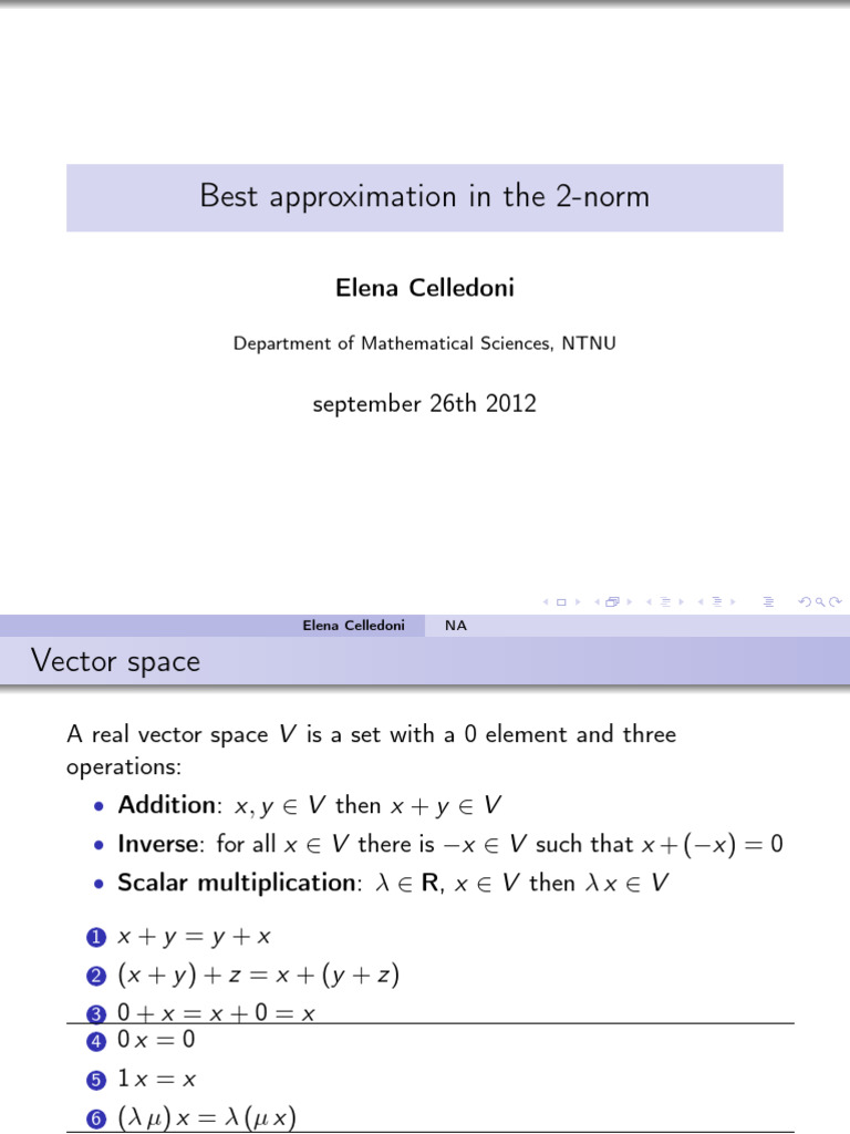 Approx 2 Norm | PDF | Norm (Mathematics) | Abstract Algebra