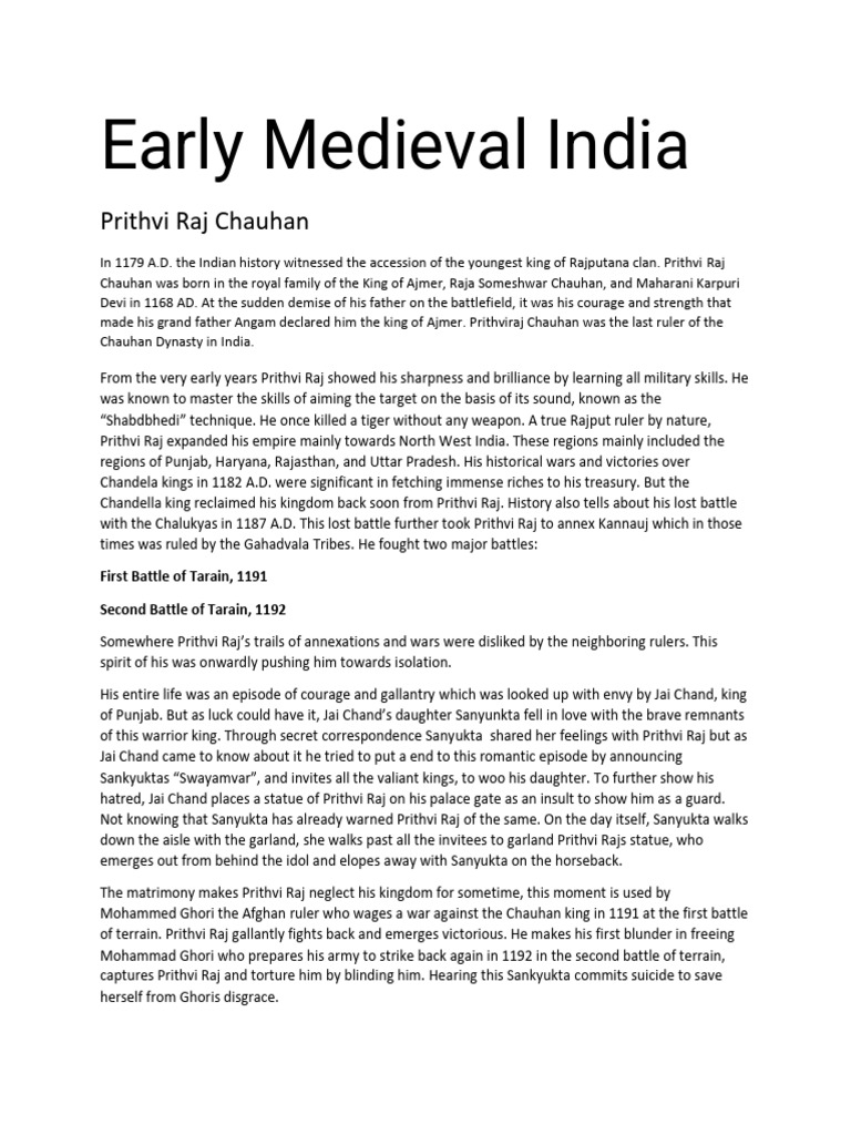 Medeival Indian History Presentation | PDF