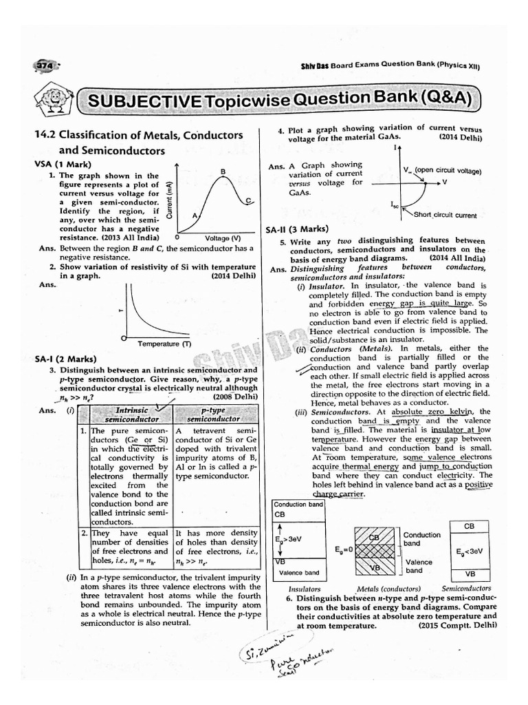 Semiconductor Questions | PDF