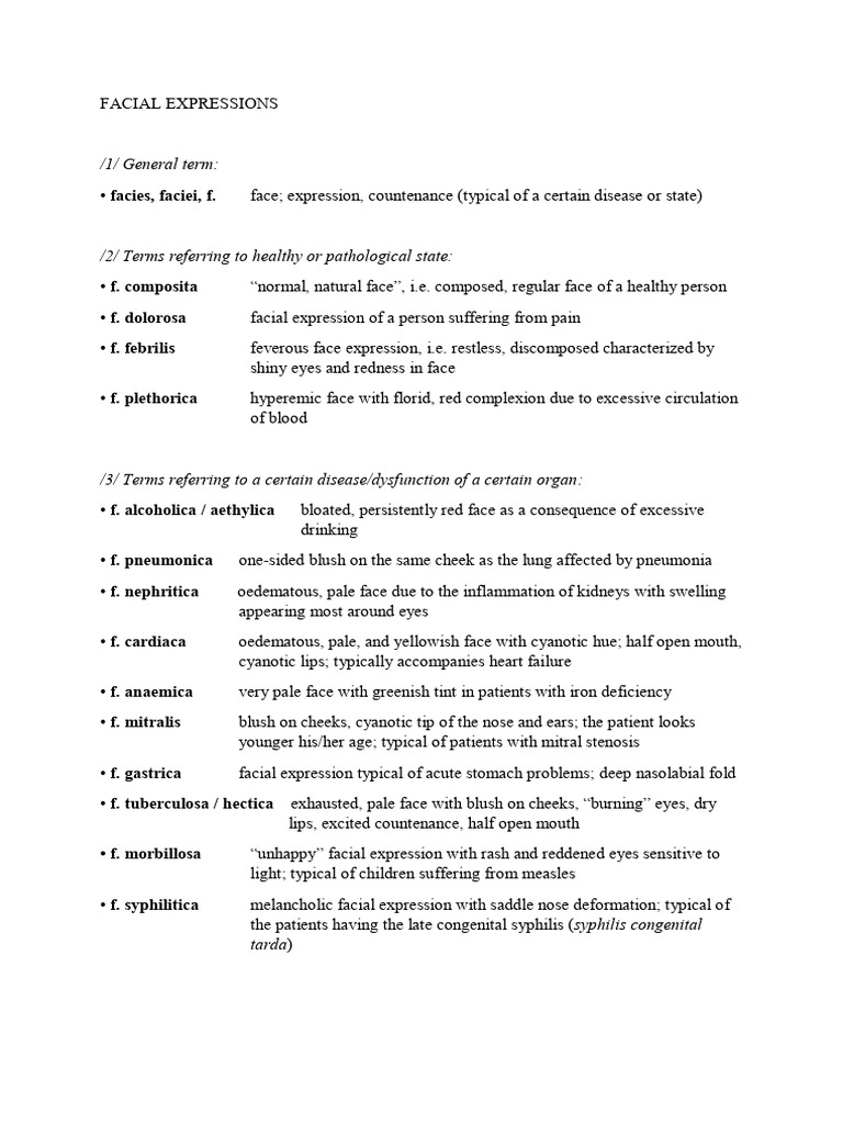 facial_expressions | PDF | Face | Edema