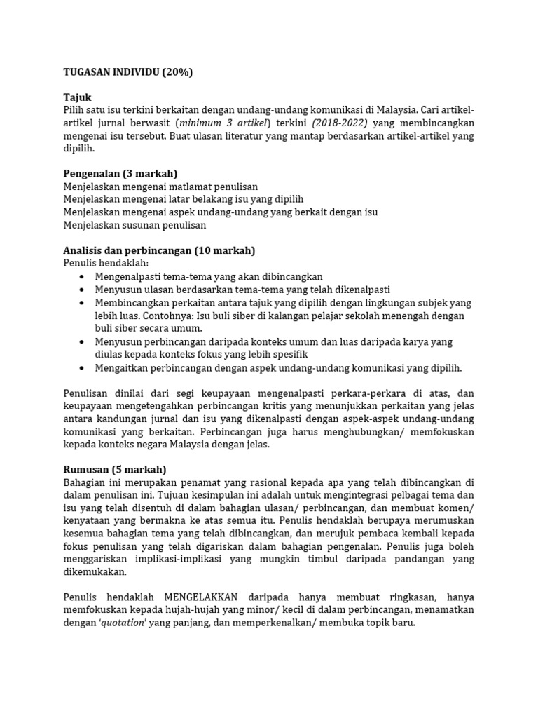 Tugasan Individu | PDF