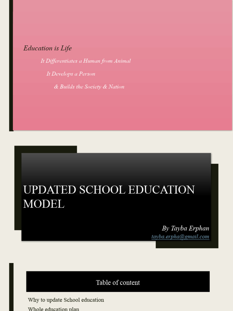 School Education Model by Tayba Erphan | PDF | Chemistry | Science