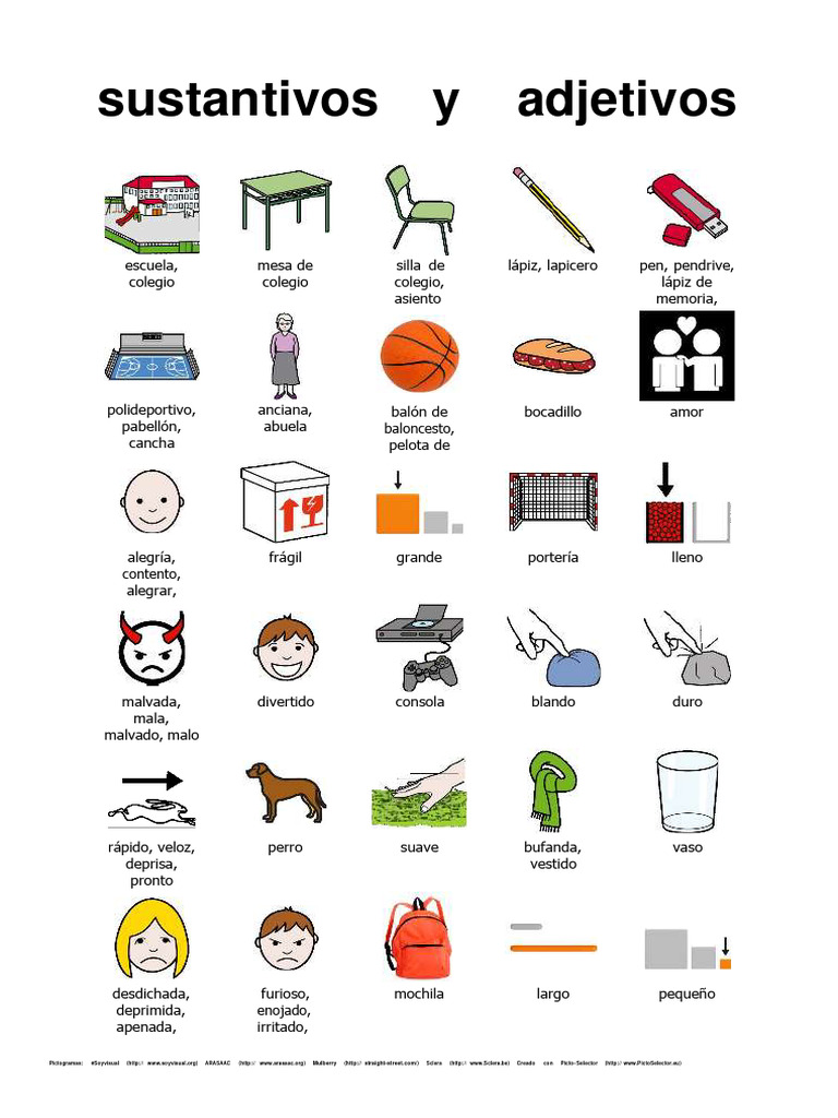 Sustantivos y Adjetivos | PDF