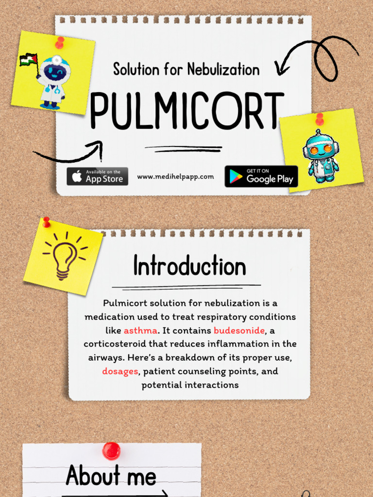 Pulmicort Nebulizer - Patient Counseling | PDF | Asthma | Respiration