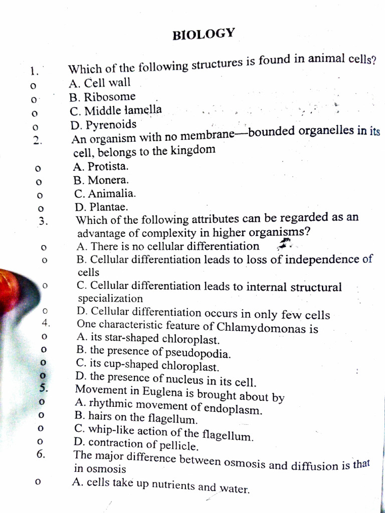 Biology Past Question | PDF | Genotype | Chromosome