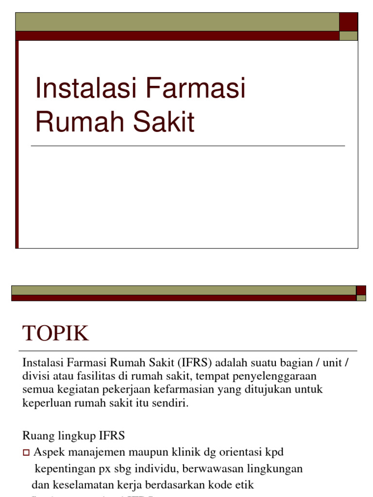 Instalasi Farmasi Rumah Sakit | PDF Instalasi Farmasi Rumah Sakit | PDF