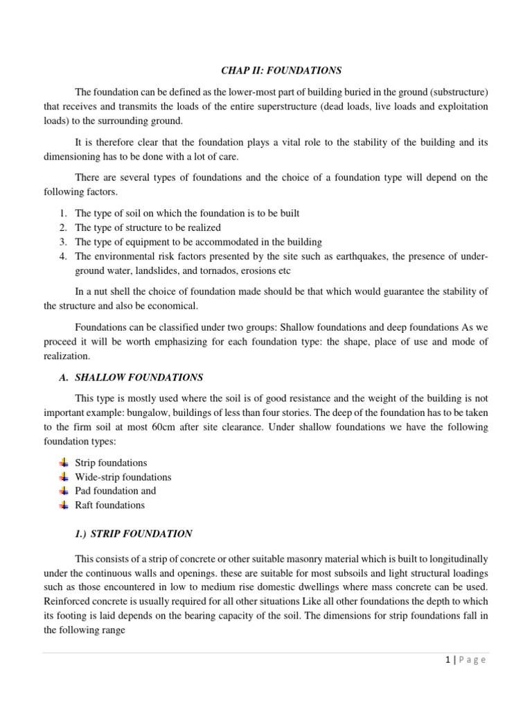 Form Two Foundation Notes | PDF | Deep Foundation | Foundation ...