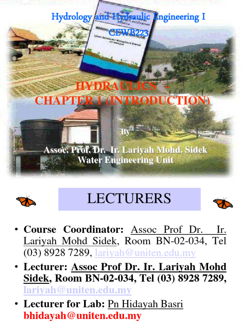 Hydrology and Hydraulic Engineering I CE | PDF | Fluid Dynamics ...